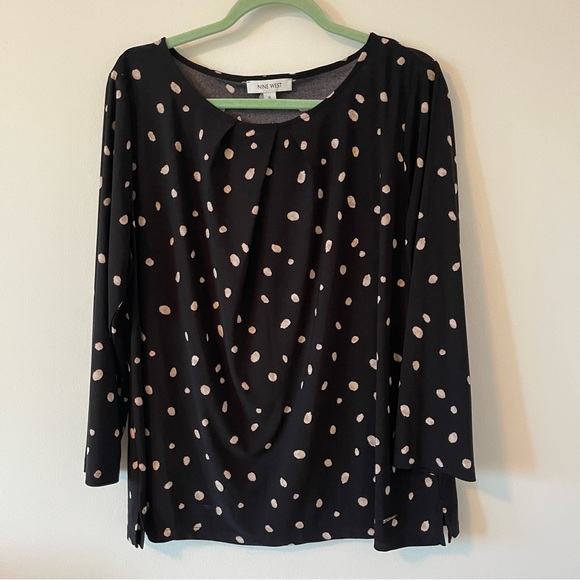 Nine West | Tops | Nine West Polka Dot Top | Poshmark
